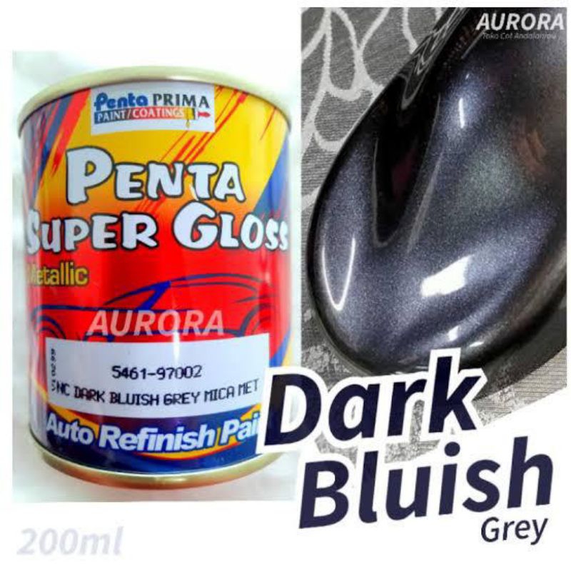 Jual Cat Penta Super Gloss NC Dark Bluish Grey Mica Met 200ml Abu-abu ...