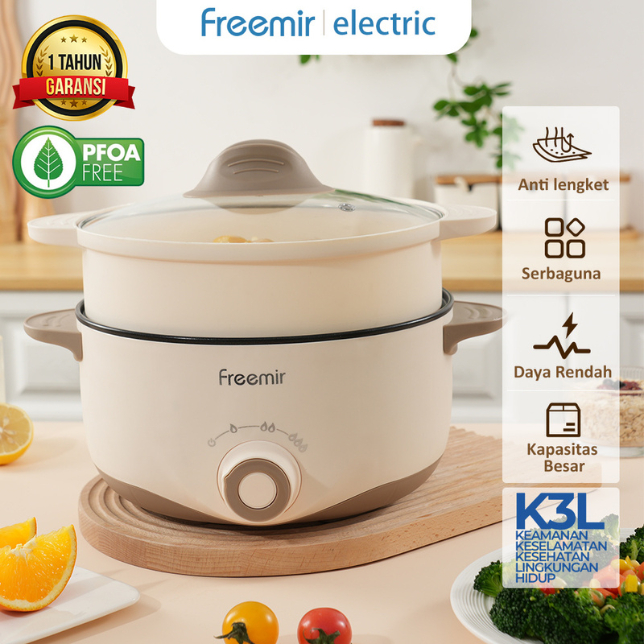 Jual [Tersertifikasi] freemir Panci Listrik Serbaguna Multifungsi ...