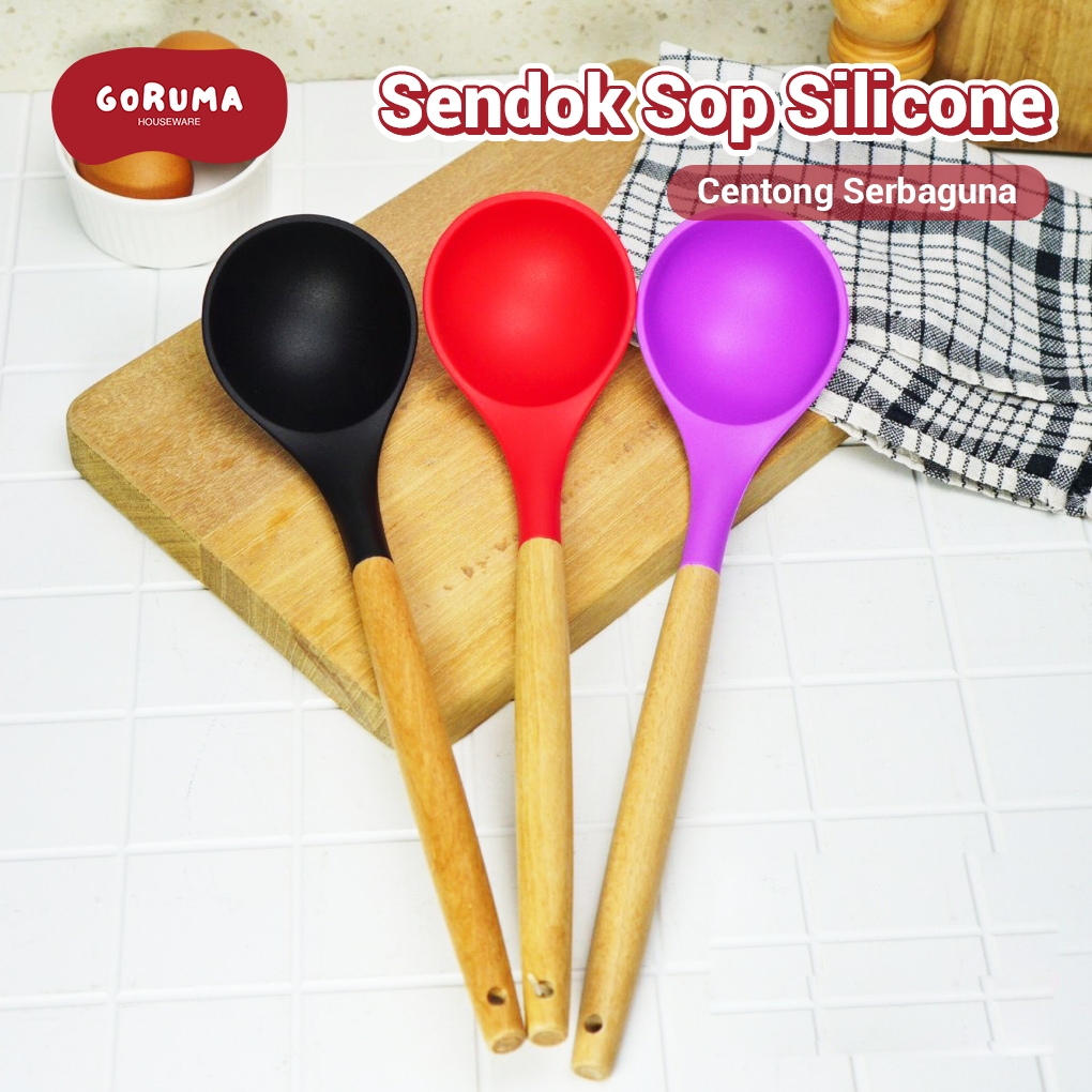 Jual GORUMA - Sendok Sop Silikon / Centong Kuah Silikon / Sendok Sayur ...
