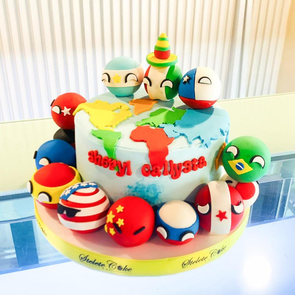 Jual Kue Ulang Tahun/Birthday Cake/Kue Ultah Tema Bendera Negara/Kue ...