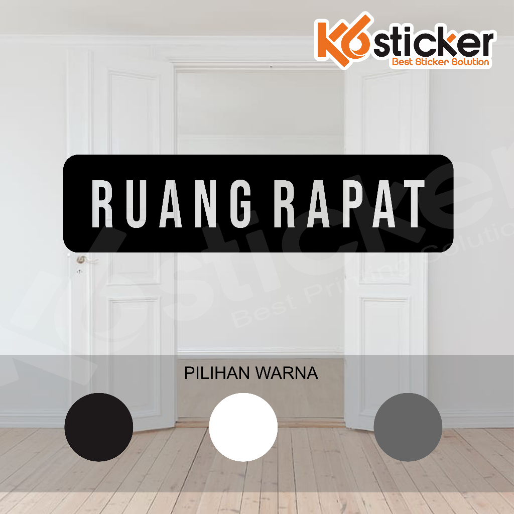 Jual Stiker Pintu Ruang Rapat Kantor Restoran Cafe Door Sign Stiker ...