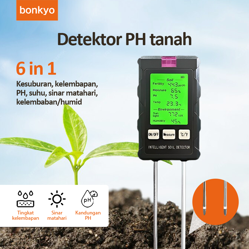 Jual Bonkyo Penguji analisa tanah digital pengukur pH tanah kelembaban ...