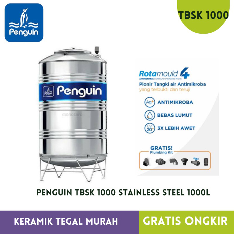 Jual Tangki air Penguin Stainless TBSK 1000 / Tandon Stainless Steel ...
