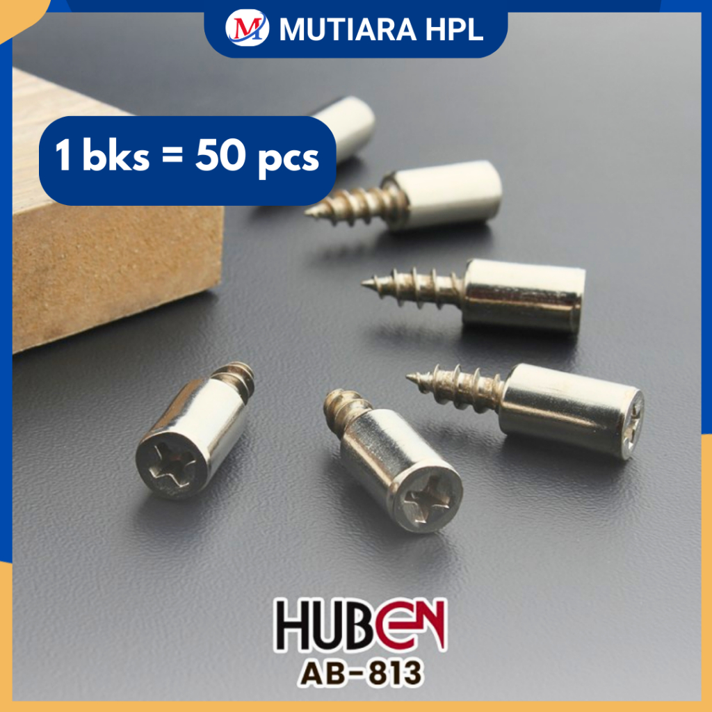 Jual Pen Ambalan Kayu Besi Bulat Sekrup AB-813 / Penyangga Rak Lemari ...