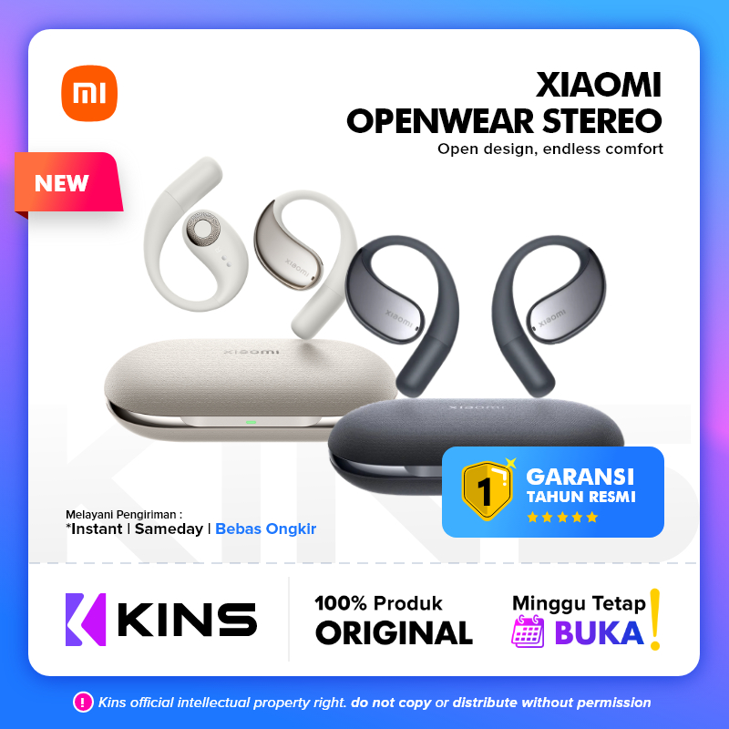 Jual Xiaomi Openwear Stereo TWS Hi-Res Audio ANC - Xiaomi Open Wear ...