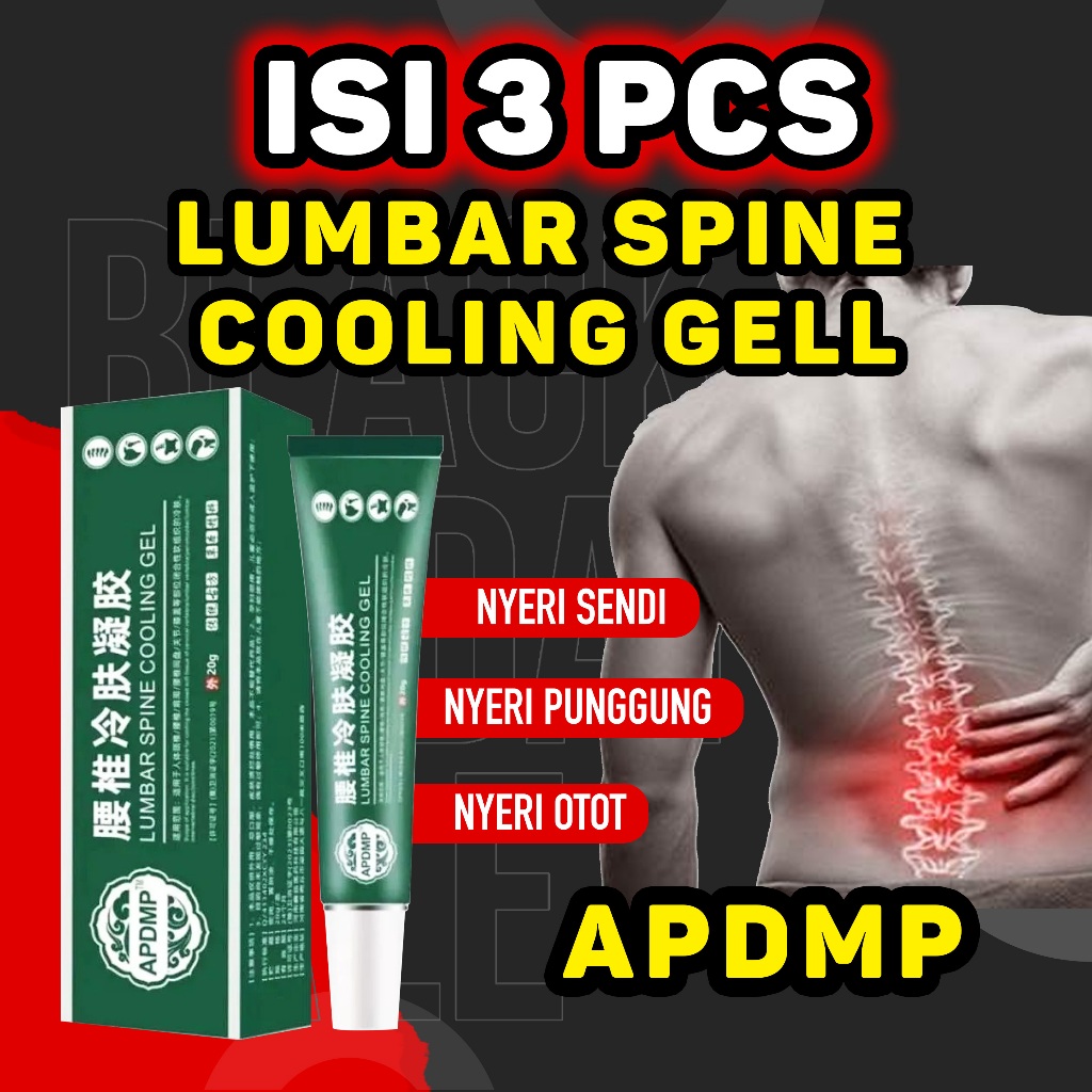Jual PROMO ISI 3 Lumbar Spine Cooling Gel APDMP Krim Gel Pereda Nyeri ...