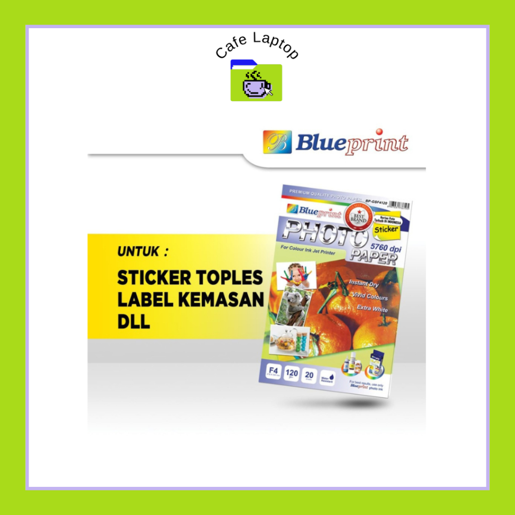 Jual Kertas Sticker / Sticker Paper BLUEPRINT F4 120 gsm | Shopee Indonesia