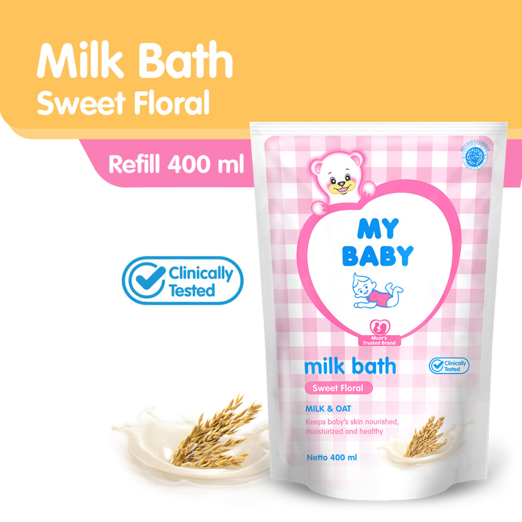 Jual MY BABY Milk Bath Nourish & Smooth REFILL 400ml - Sabun Mandi Bayi dan Anak | Shopee Indonesia