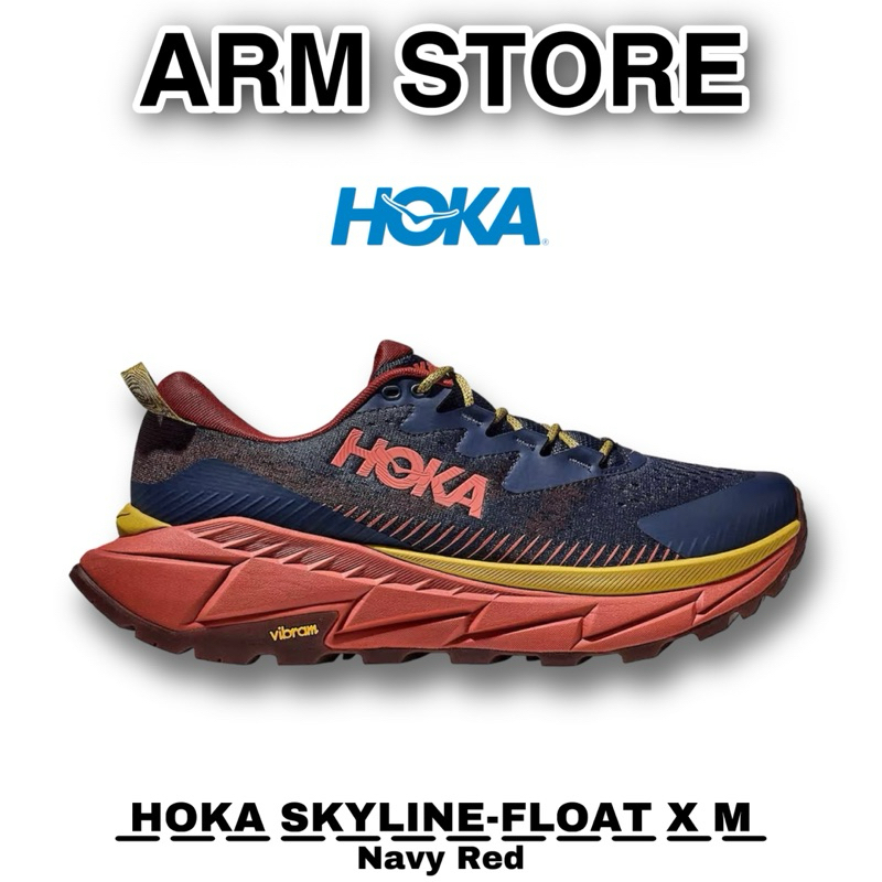Jual sepatu Hoka skyline-float X m navy red hiking shoes/sepatu hiking ...