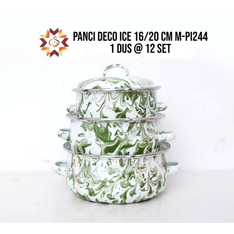 Jual Panci Set Enamel Burik • Panci Deco Set Burik | Shopee Indonesia
