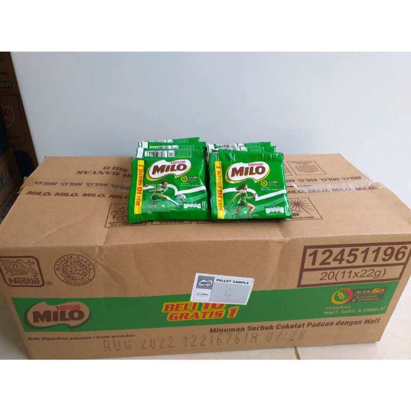 Jual 1 Dus Milo Nestle Coklat Isi 20rcg x 11pcs (220 pcs) / 1 Karton ...