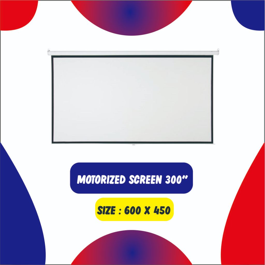 Jual Motorized Screen 300" Projector ( layar proyektor motorize ) inc ...