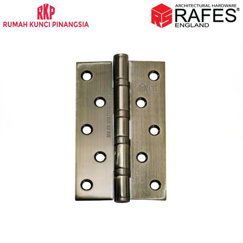 Jual Door Hinge Engsel Pintu (5" x 3" x 3 mm) Antique Brass Stainless ...