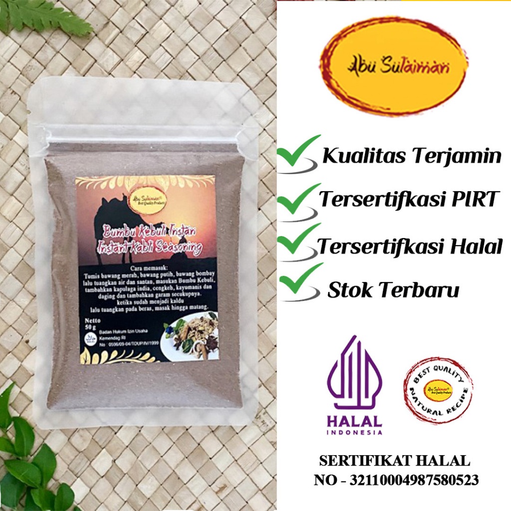 Jual BUMBU NASI KEBULI INSTANT SACHET / INSTANT KEBULI SEASONING ABU ...