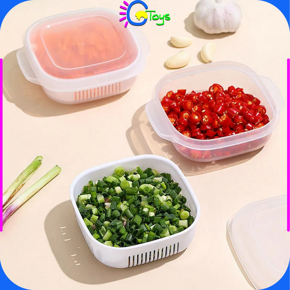 Jual CR-C1155 Wadah Penyimpanan Makanan Dengan Tirisan Serbaguna ...