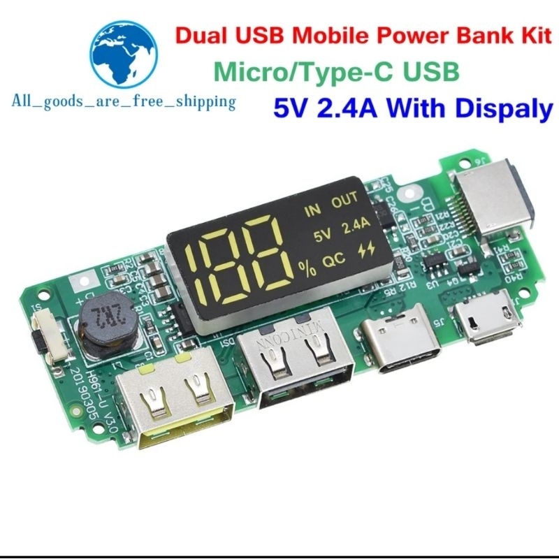 Jual Module Power Bank Mainboard Circuit Board 5V 2.4A | Shopee Indonesia