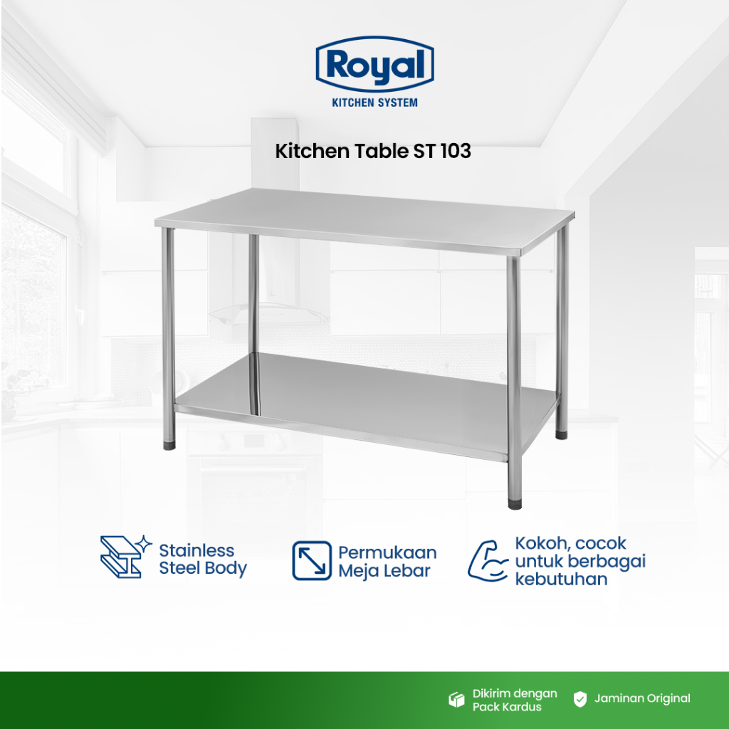 Jual Royal Kitchen Sink ST 103 | Meja Dapur Stainless | Work Table Uk ...
