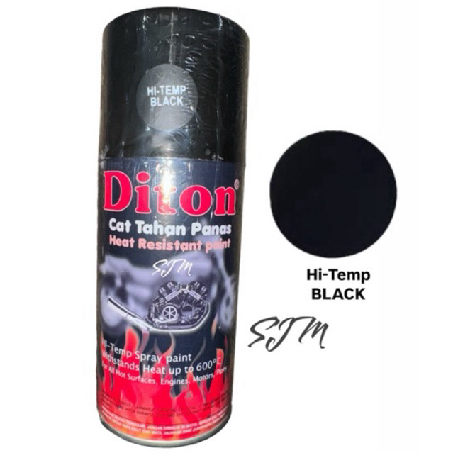 Jual DITON HI-TEMP Cat Semprot Anti Panas (Black/Silver) ORIGINAL | Shopee Indonesia