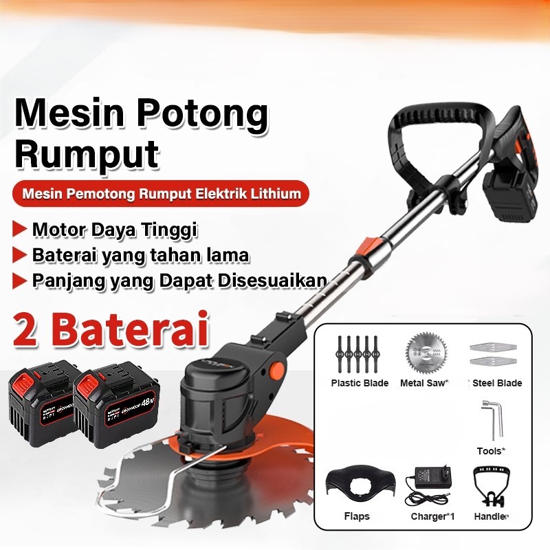 Jual Mesin Pemotong Rumput 48 Volt Pemotong Rumput Portable Cutter Kit ...
