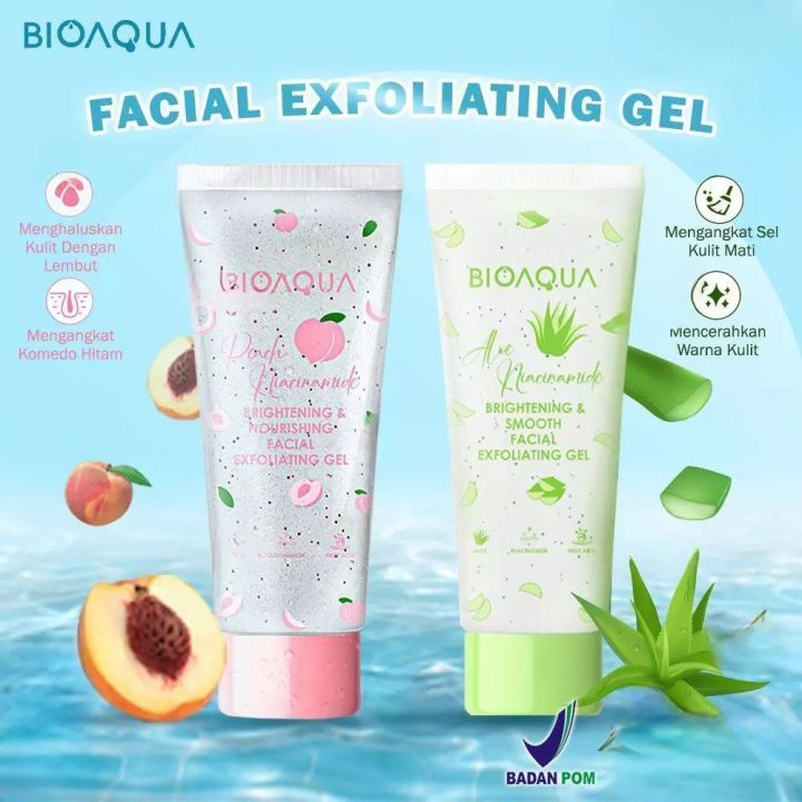 Jual SKINMED ~ BIOAQUA Exfoliating Peeling Gel 30gr & 350gr (Scrub ...