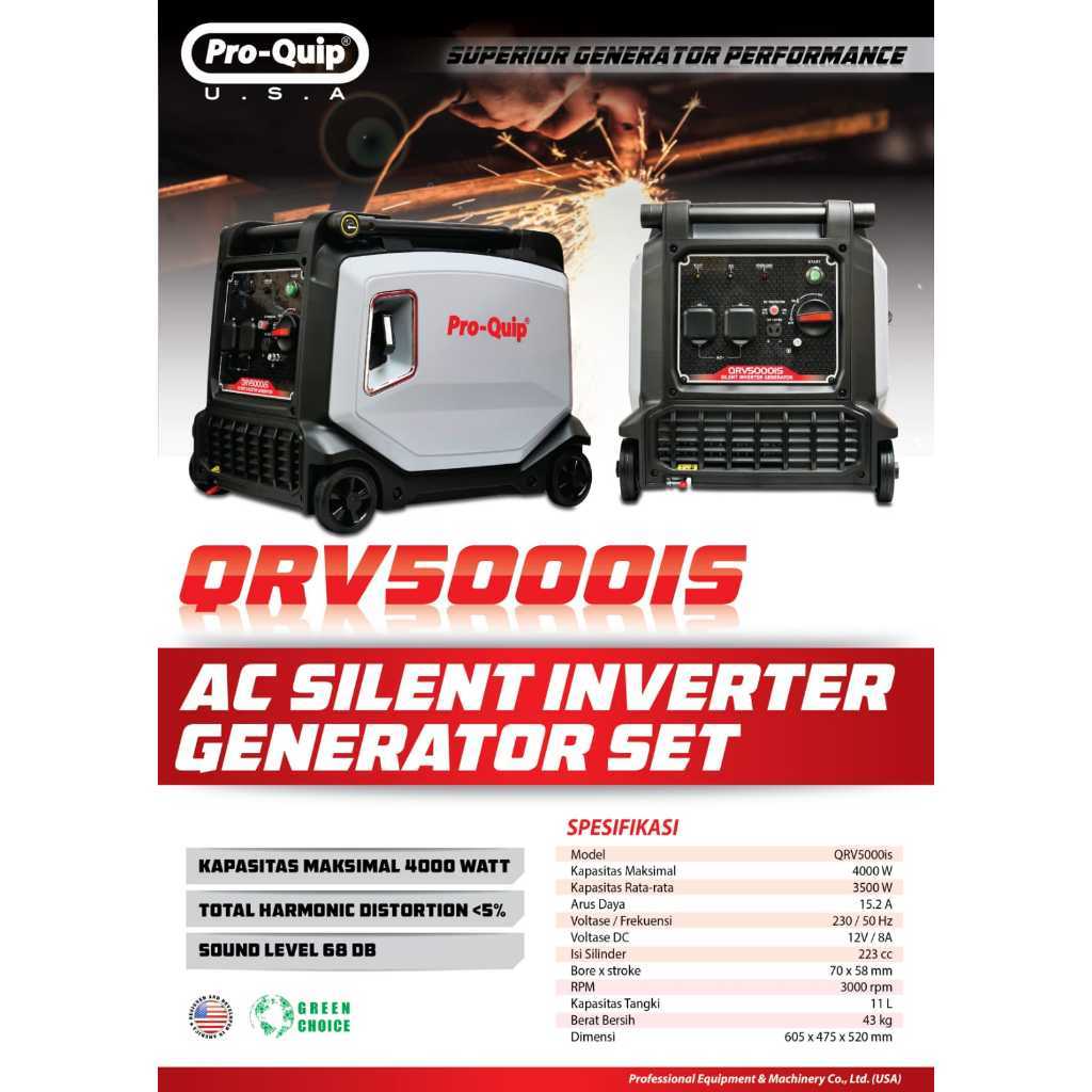 Jual Genset Proquip Silent Inverter 4000 Watt QRV 5000 IS | Shopee ...