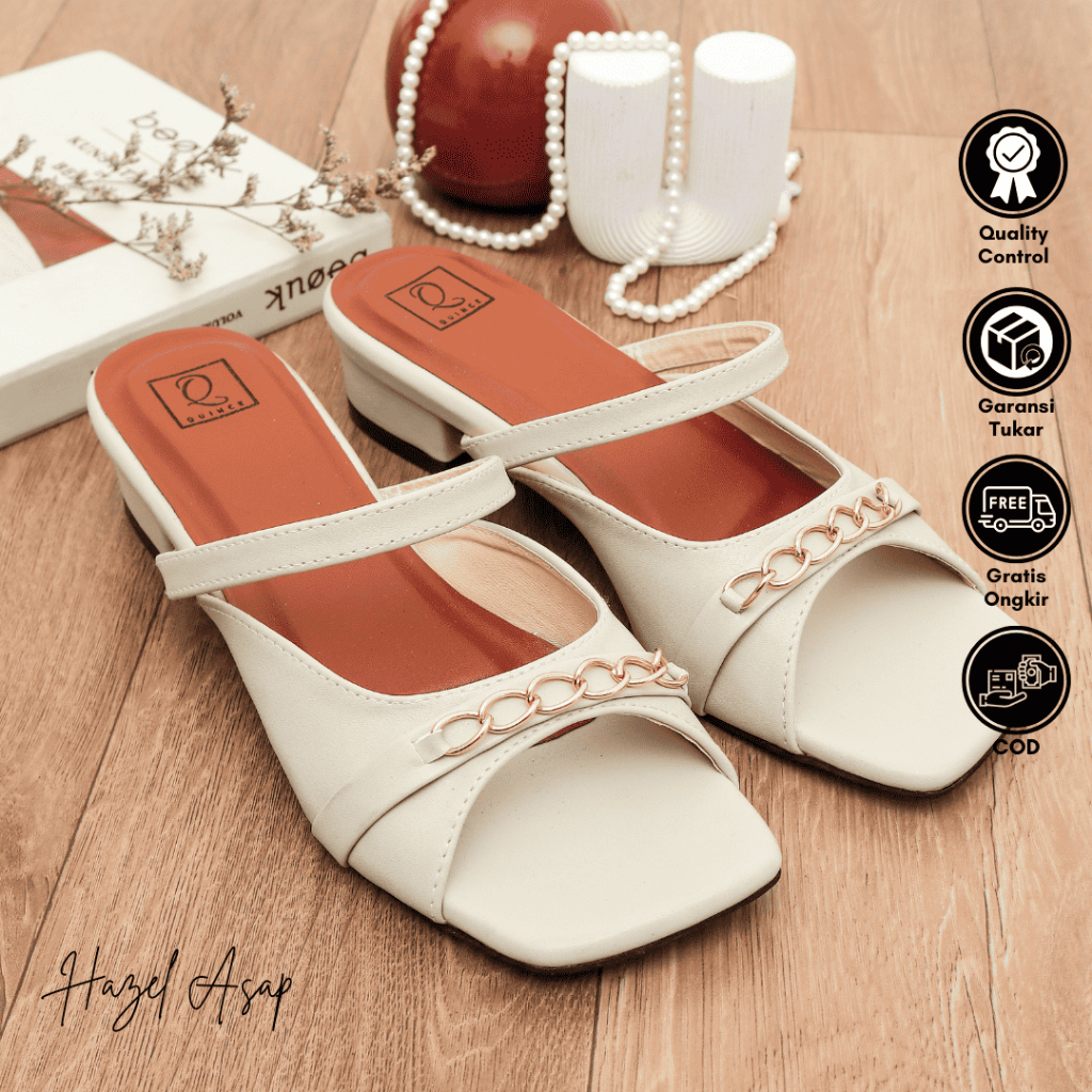 Jual QUINCE Hazel Sendal Wanita Heels 3cm | Shopee Indonesia