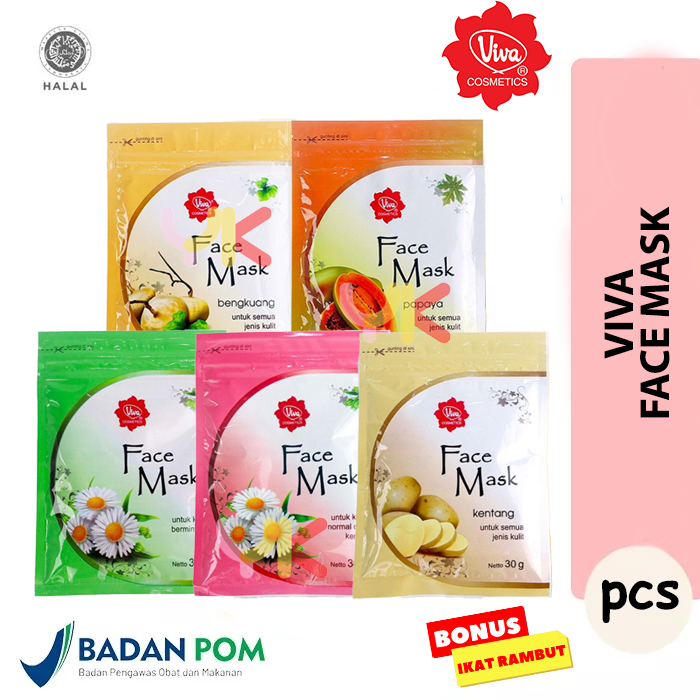 Jual Viva Face Mask Masker Wajah 30g BPOM Halal | Shopee Indonesia