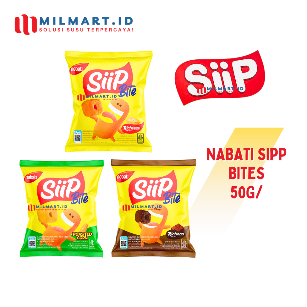 Jual NABATI SIIP BITE 50 G RICHEESE/RICHOCO/ROASTED CORN/CHICKEN SNACK ...