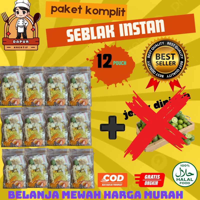 Jual seblak instan 12 bungkus (PAKET KOMPLIT) | Shopee Indonesia