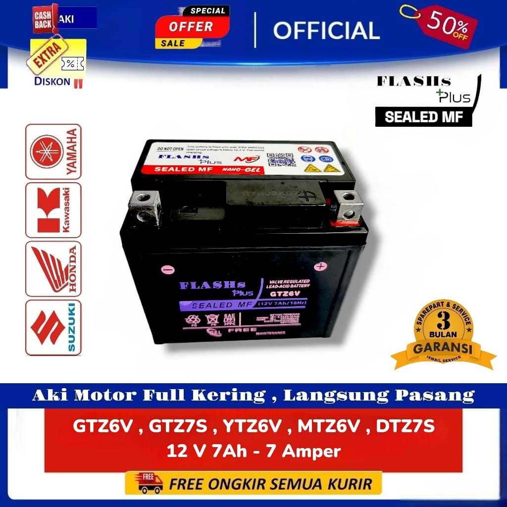 Jual Aki Motor Baterai GTZ7S / GTZ6V / GTZ 7S / YTZ7S MTZ6VS Honda PCX ...