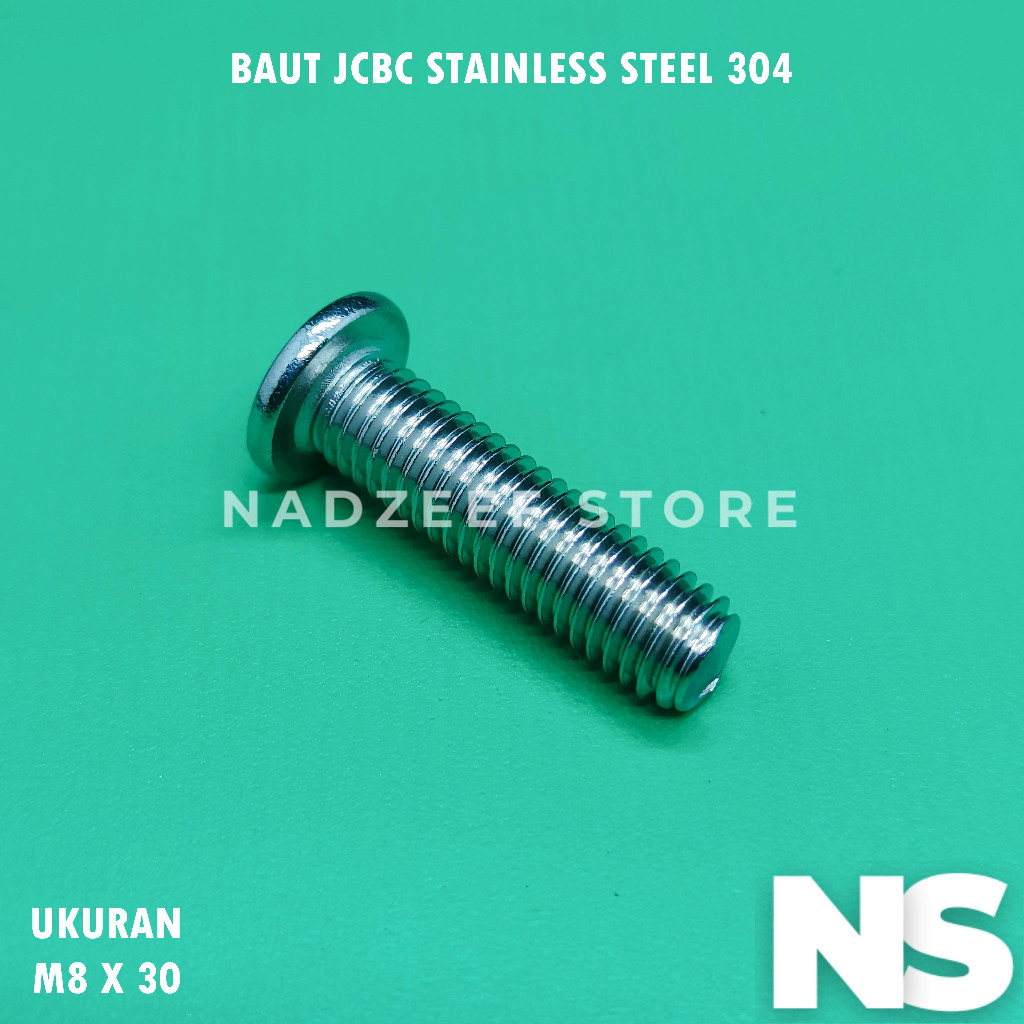 Jual Baut JCBC M8X30 M8 X 30 Stainless Steel 304 | Shopee Indonesia