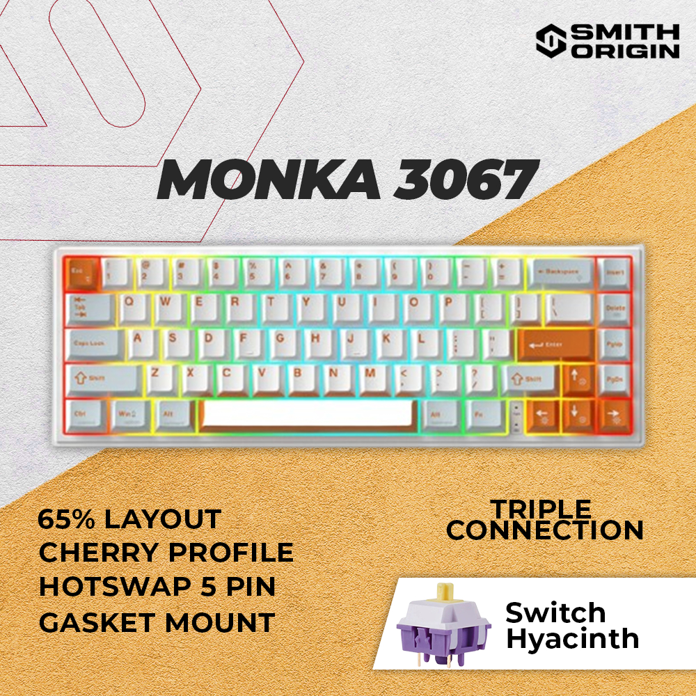 Jual Monka 3067 Pro Tri-Mode Gasket Mount Hotswappable Mechanical ...