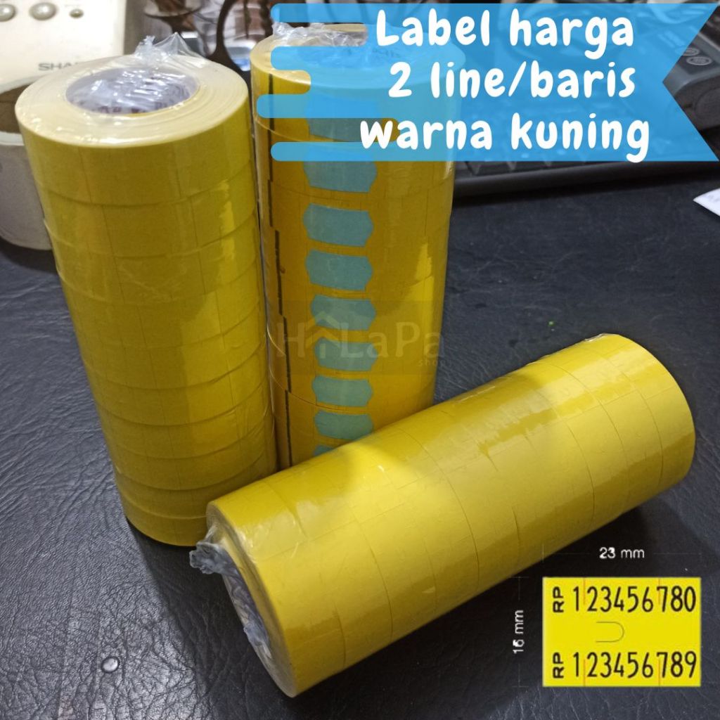 Jual LABEL HARGA KUNING 2 line untuk Hand Labeller Joyko | Shopee Indonesia