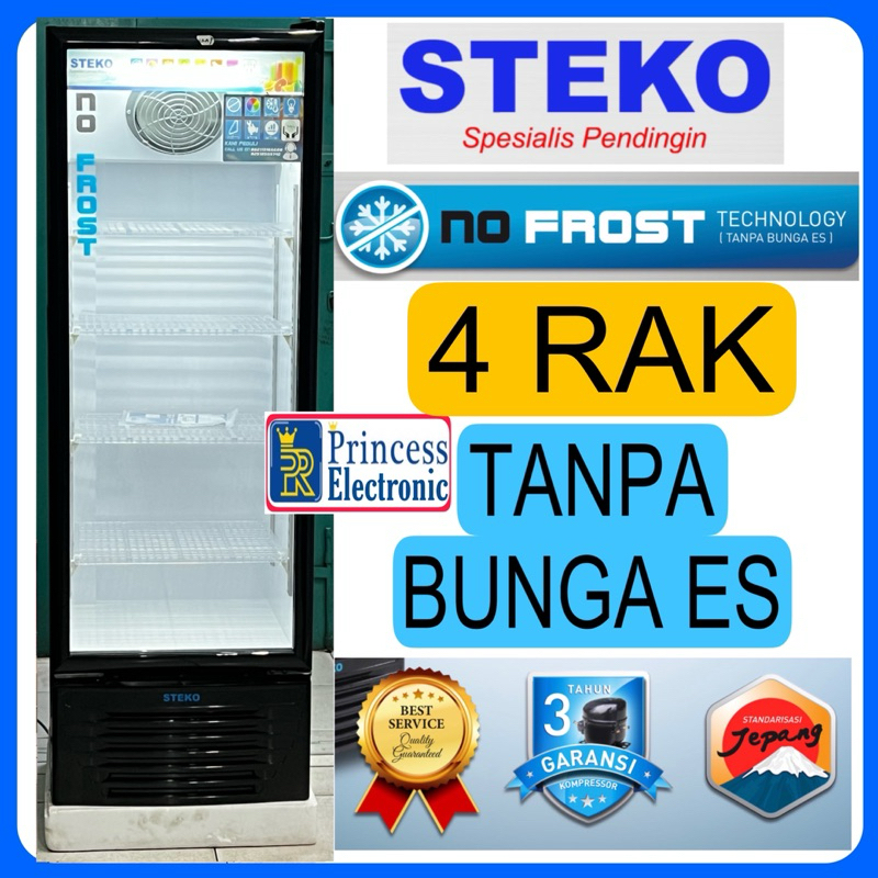 Jual STEKO MG 200 4 RAK No Frost Show case Lemari pendingin Minuman ...