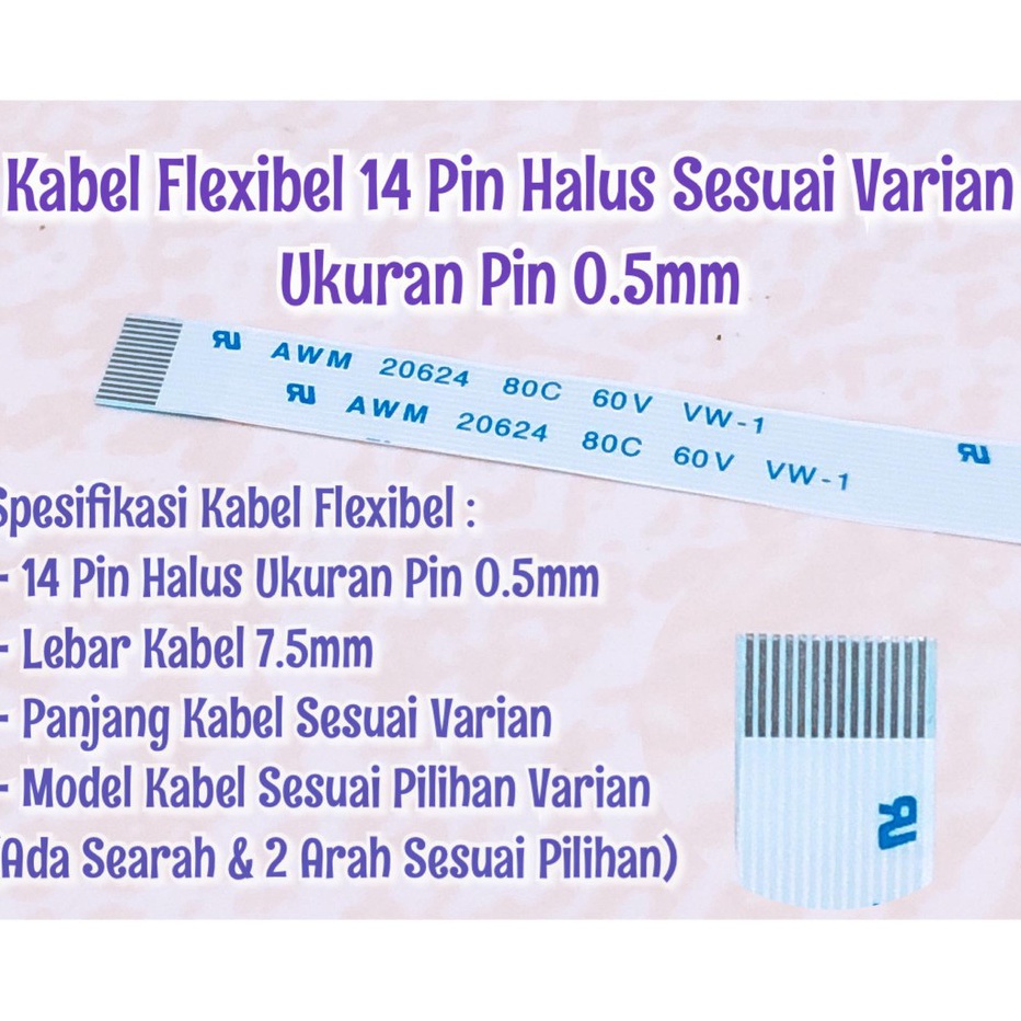 Jual TERKENAL Kabel Flexibel 14 Pin Halus Sesuai Piliahan Varian Ukuran ...