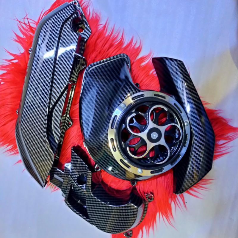 Jual (3pcs) PAKETAN CARBON KIPAS SPINNER/FILTER UDARA/COVER L CVT ...