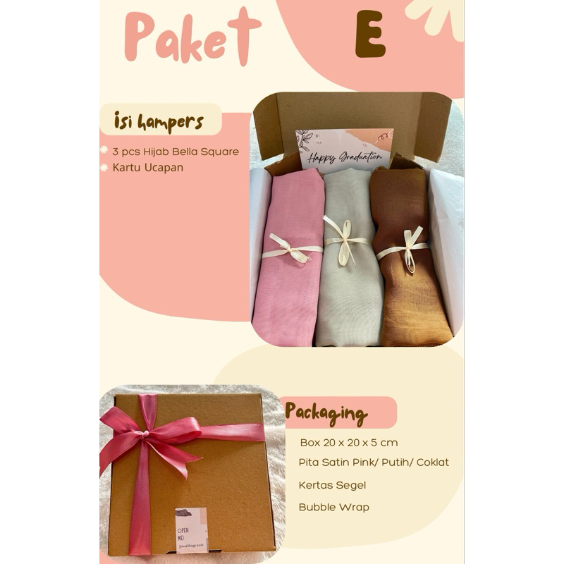 Jual Hampers Hijab (PAKET E) Giftbox Happy Graduation (Wisuda) / Happy ...