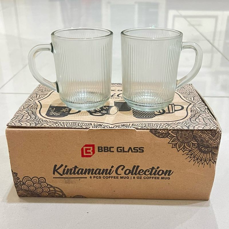 Jual Satu Set Cangkir Kopi Kaca Bbc Kintamani Collection Murah isi 6 ...