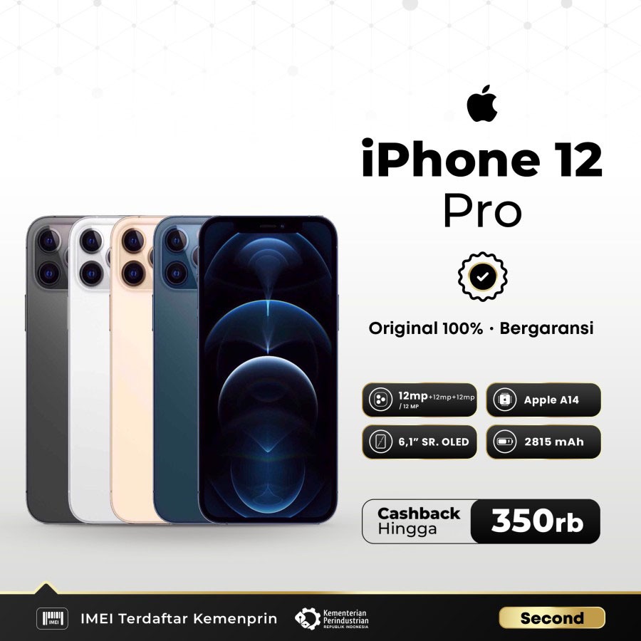 Jual Garansi Resmi!!! Iphone 12 Pro Second Fullset Garansi 12 Bulan ...