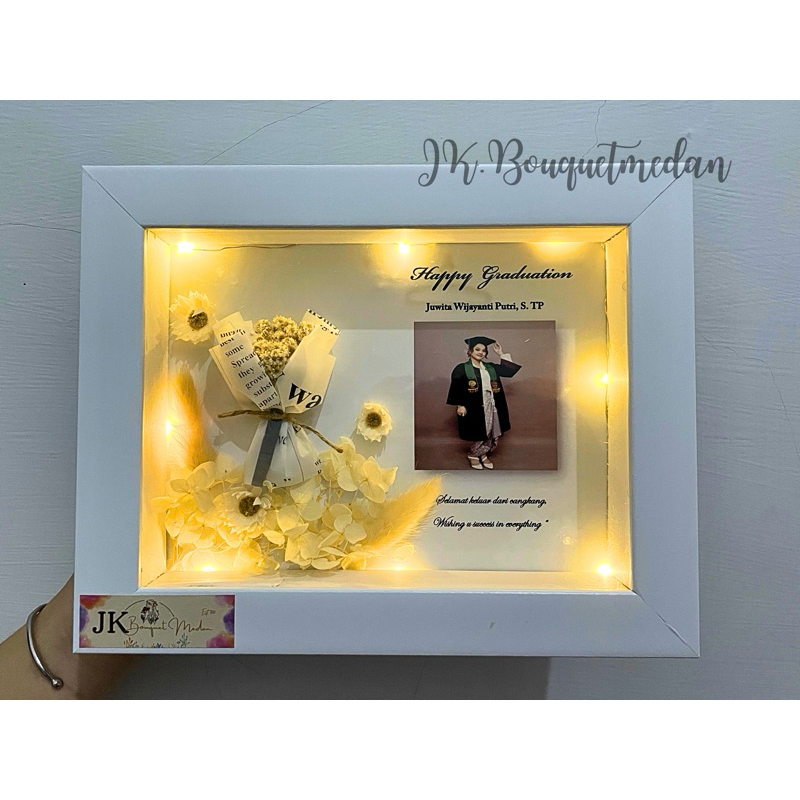 Jual BU054 3D Love Story Frame wisuda custom tulisan / Frame 3D ...