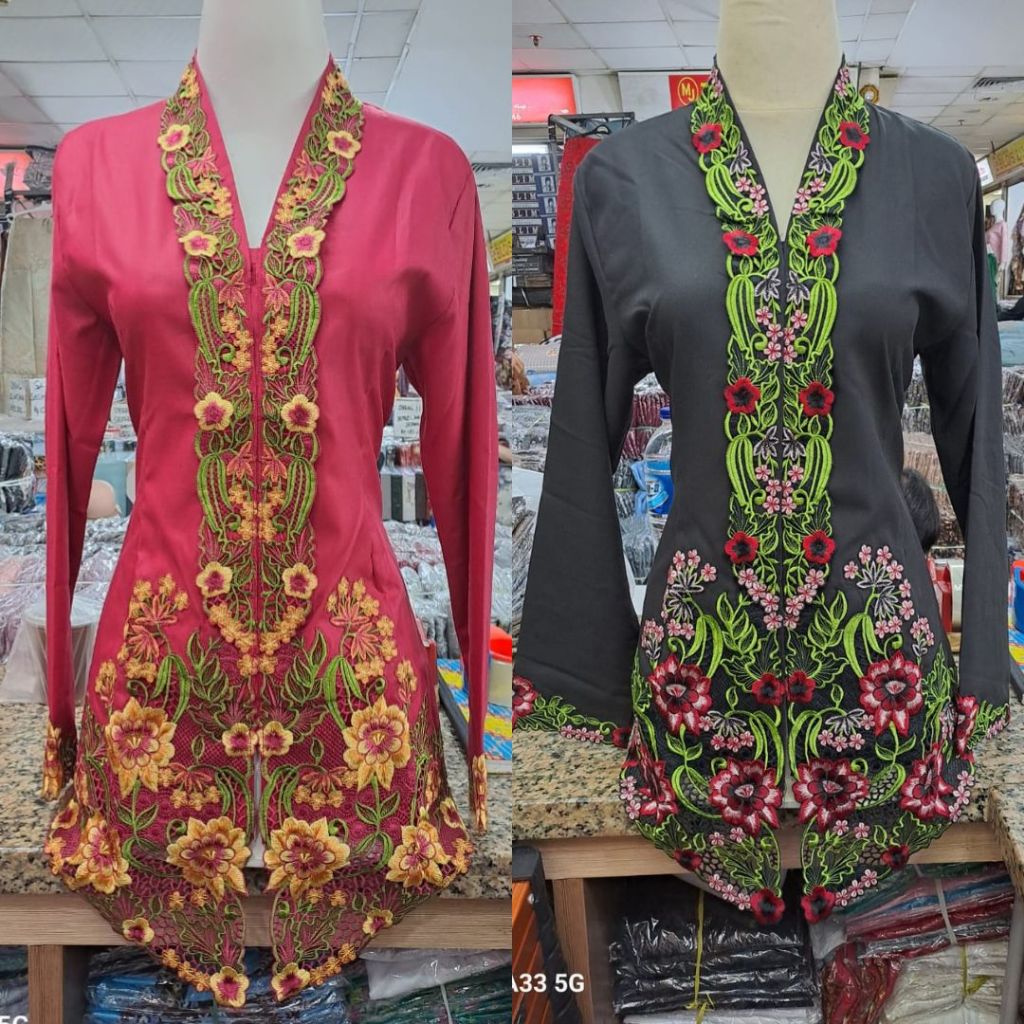 Jual Kebaya Encim Motif Bunga Mewah / Atasan Kebaya Encim Tradisional ...