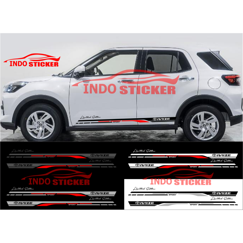 Jual sticker mobil toyota raize cutting stiker list mobil raize ...