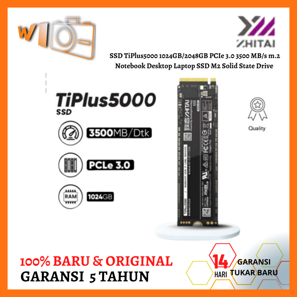 Jual ZHITAI SSD TiPlus5000 1024GB/2048GB PCIe 3.0 3500 MB/s m.2 Notebook Desktop Laptop SSD M2 ...