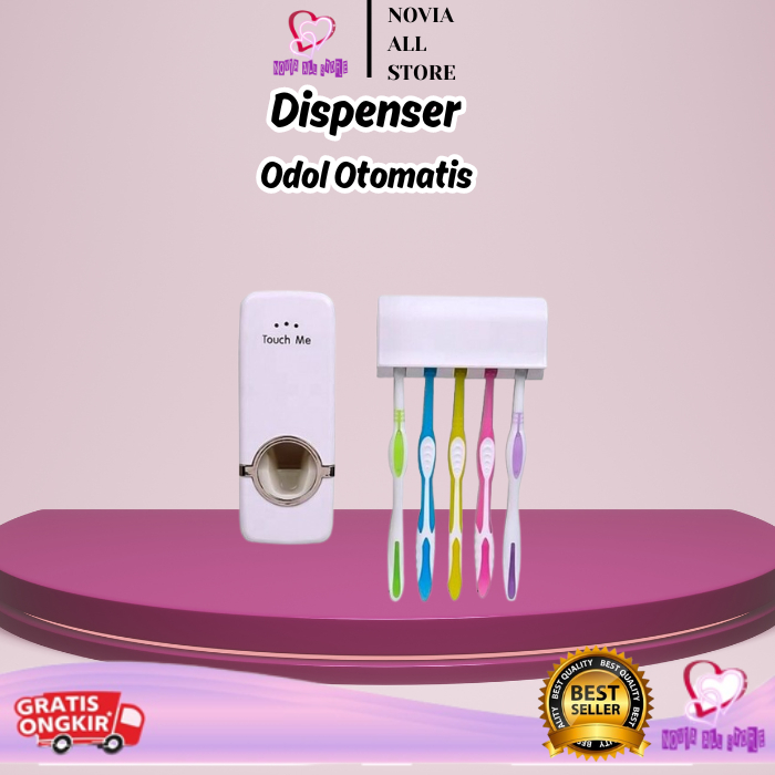 Jual Dispenser Odol Tempat Sikat Gigi TOUCH ME Rak ToothPaste & Brush ...