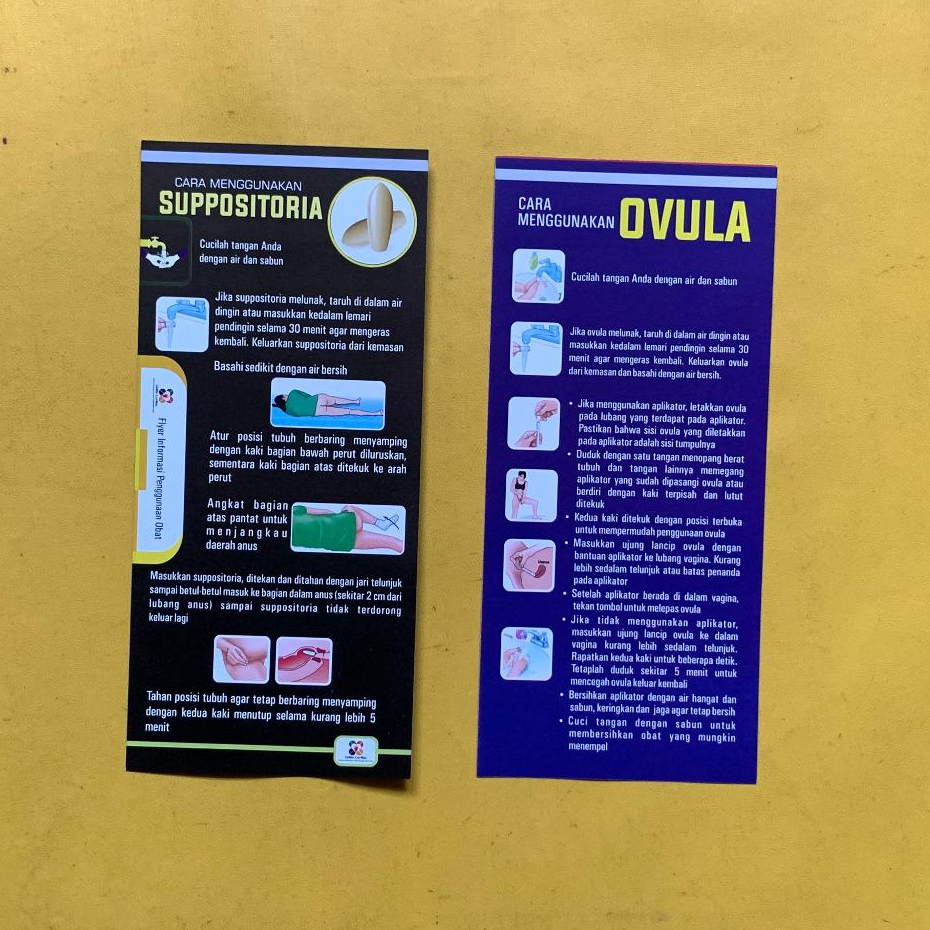 Jual Flyer Cara Menggunakan Ovula | Brosur Cara Memakai Suppositoria ...