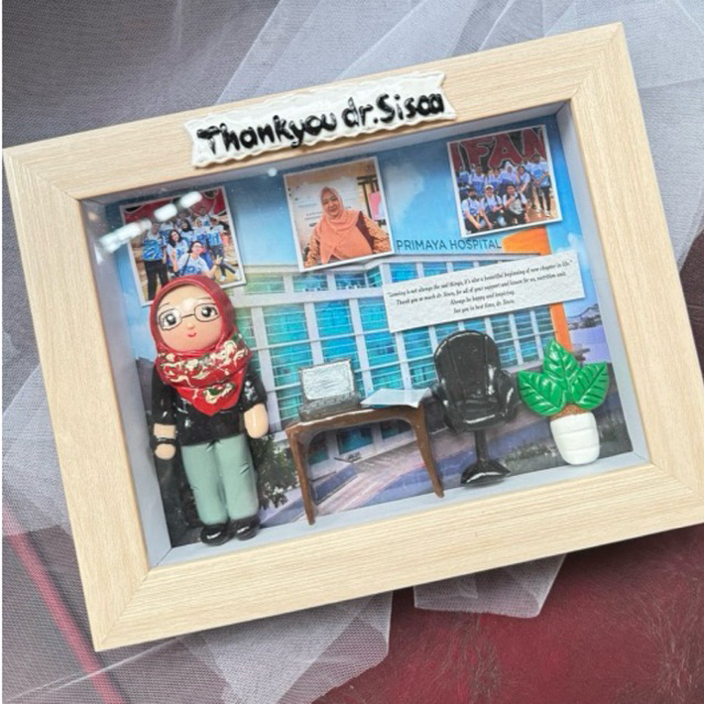 Jual custom frame KACA / AKRILIK hadiah ultah wisuda retirement ...