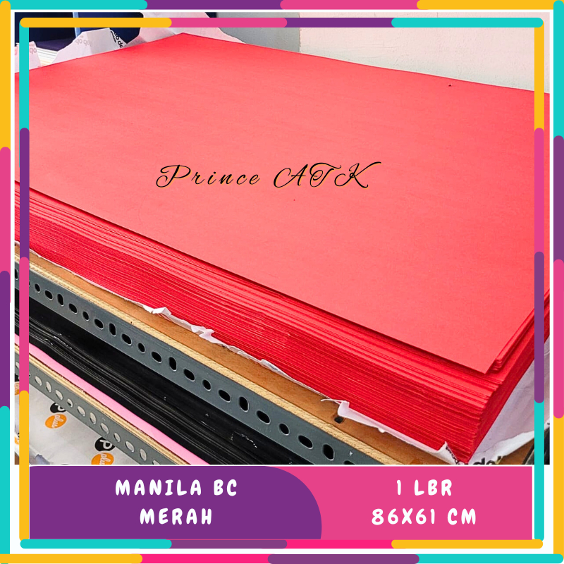Jual KERTAS KARTON MANILA BC PINDO DELI WARNA MERAH 61x85 CM | Shopee ...