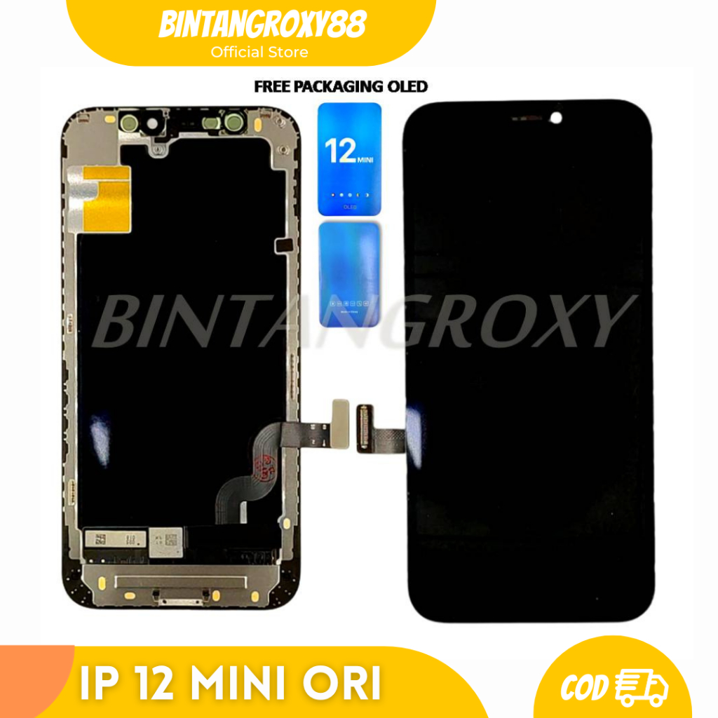 Jual LCD TOUCHSCREEN IP 12 MINI BLACK ORI OLED | Shopee Indonesia