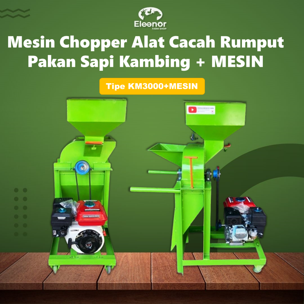 Jual Mesin Chopper Tipe KM3000 Alat Cacah Rumput Pakan Sapi Kambing ...