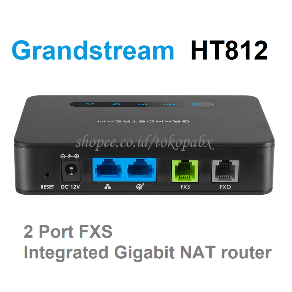 Jual FXS 2 Port Grandstream HT812 Convert VoIP to Analog | Shopee Indonesia